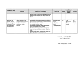 Algoritma dan struktur data i silabus | PPT