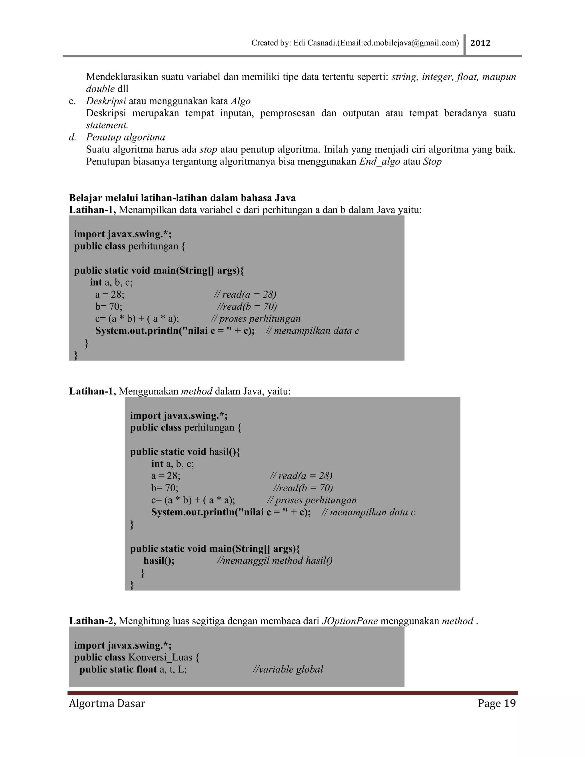 Dasar Algoritma ECasnadi | PDF