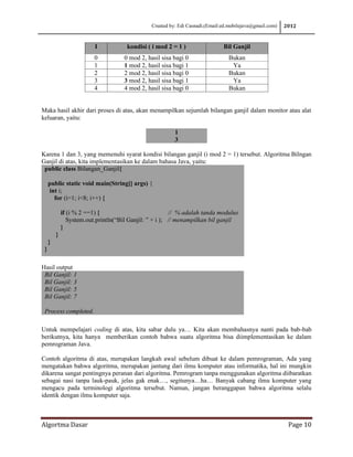 Dasar Algoritma ECasnadi | PDF