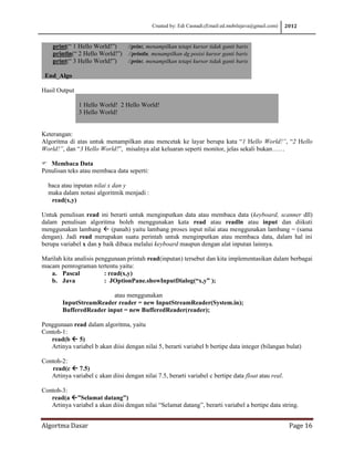 Dasar Algoritma ECasnadi | PDF