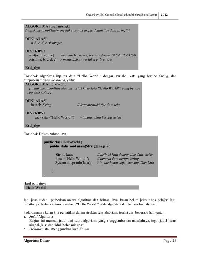 Dasar Algoritma ECasnadi | PDF