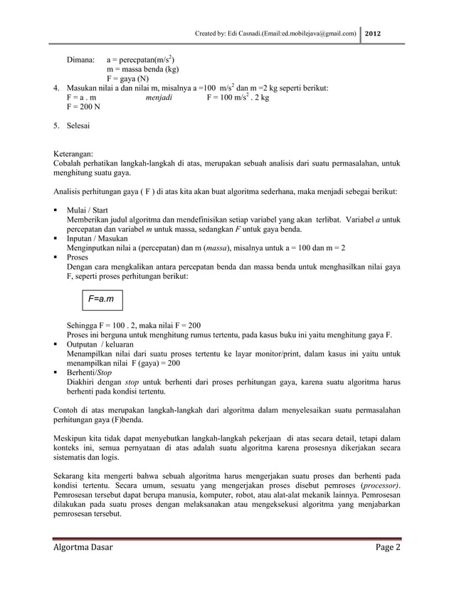 Dasar Algoritma ECasnadi | PDF