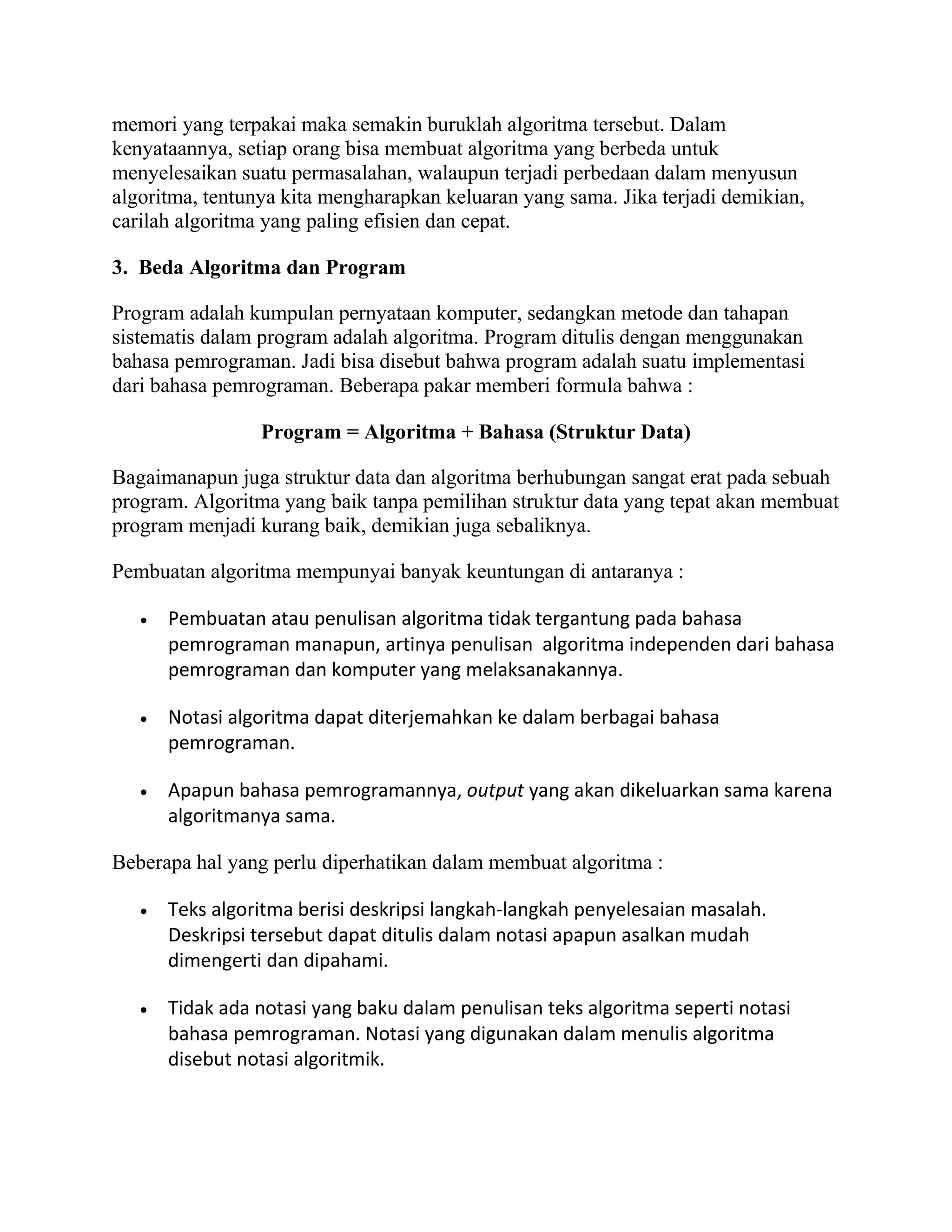 Algoritma & dasar pemrograman | PDF