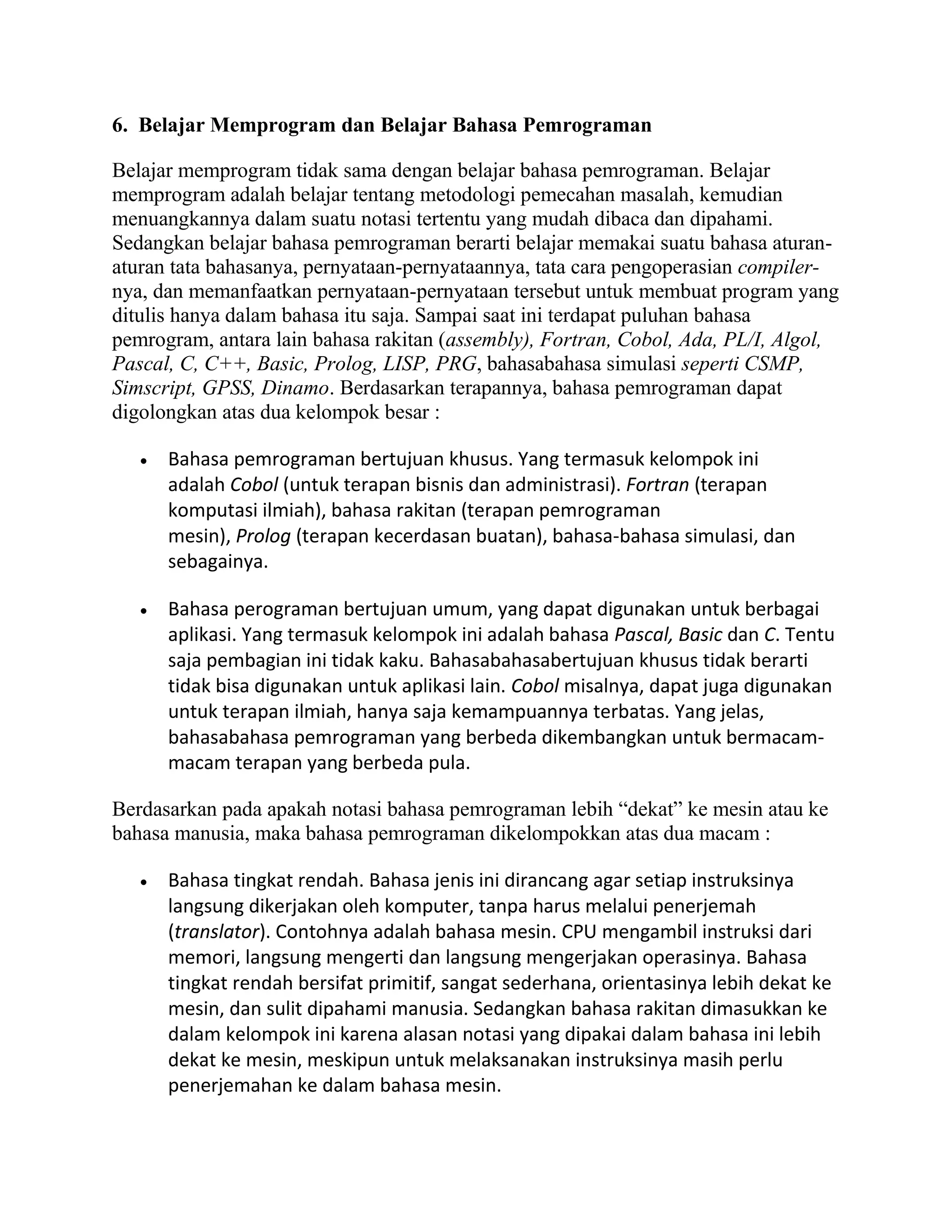 Algoritma & dasar pemrograman | PDF