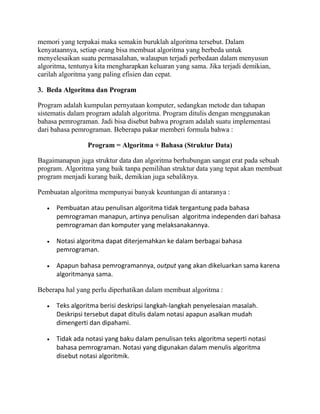 Algoritma & dasar pemrograman | PDF