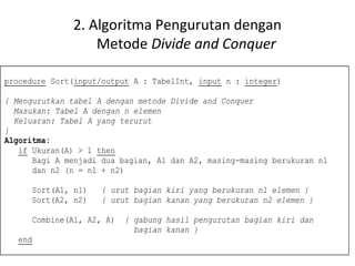 Algoritma Divide and Conquer | PPT