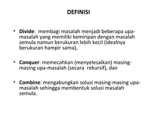 Algoritma Divide and Conquer | PPT