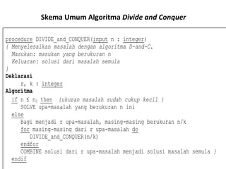 Algoritma Divide and Conquer | PPT