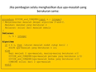 Algoritma Divide and Conquer | PPT