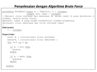 Algoritma Divide and Conquer | PPT