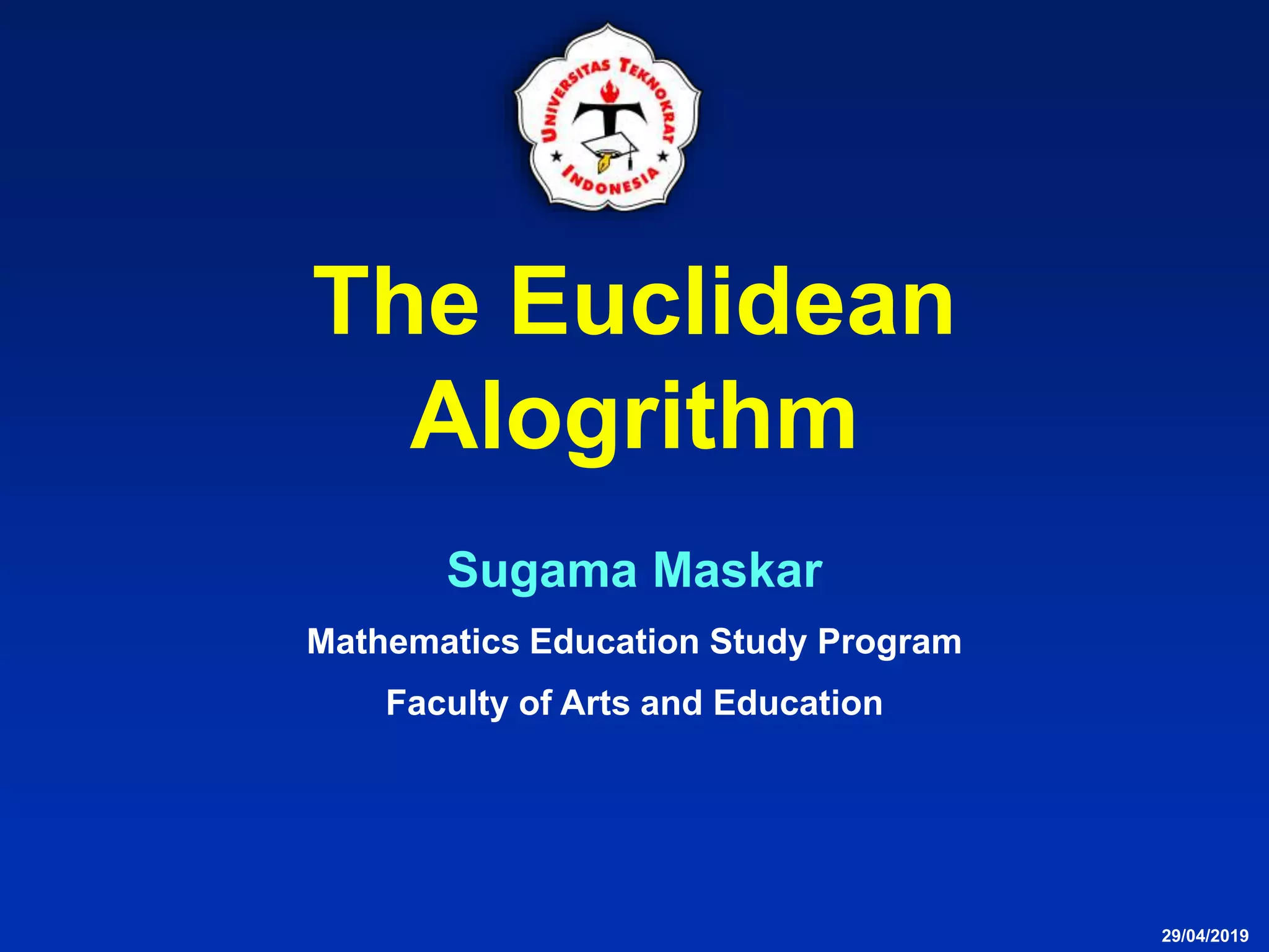 Algoritma euclid | PPT | Educational Assessment | Education