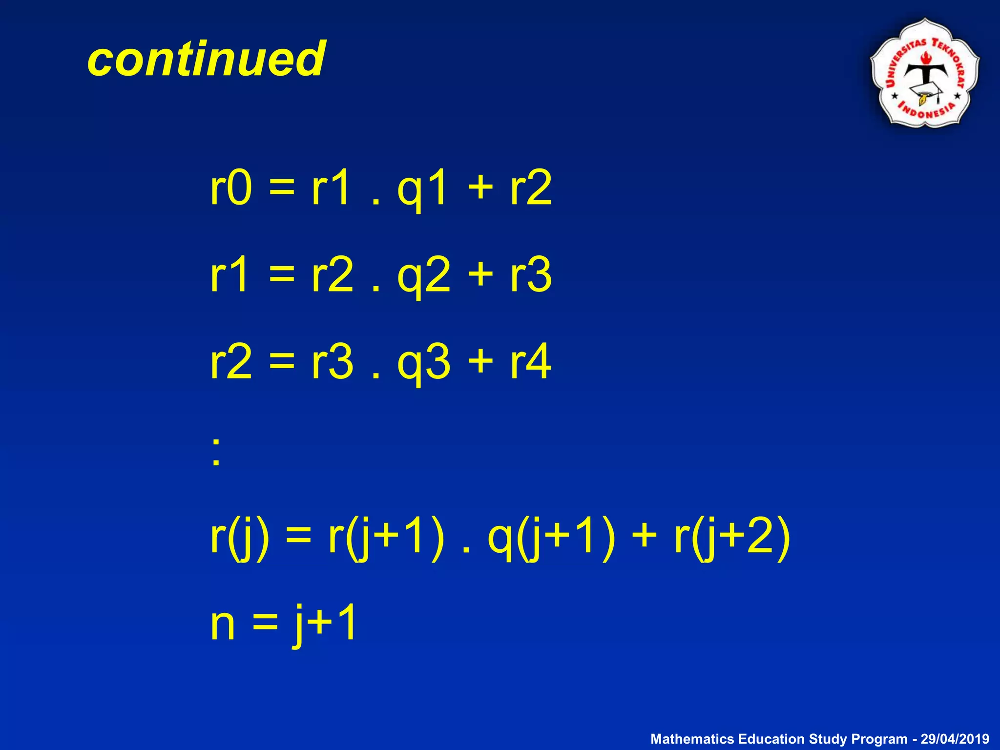 Algoritma euclid | PPT