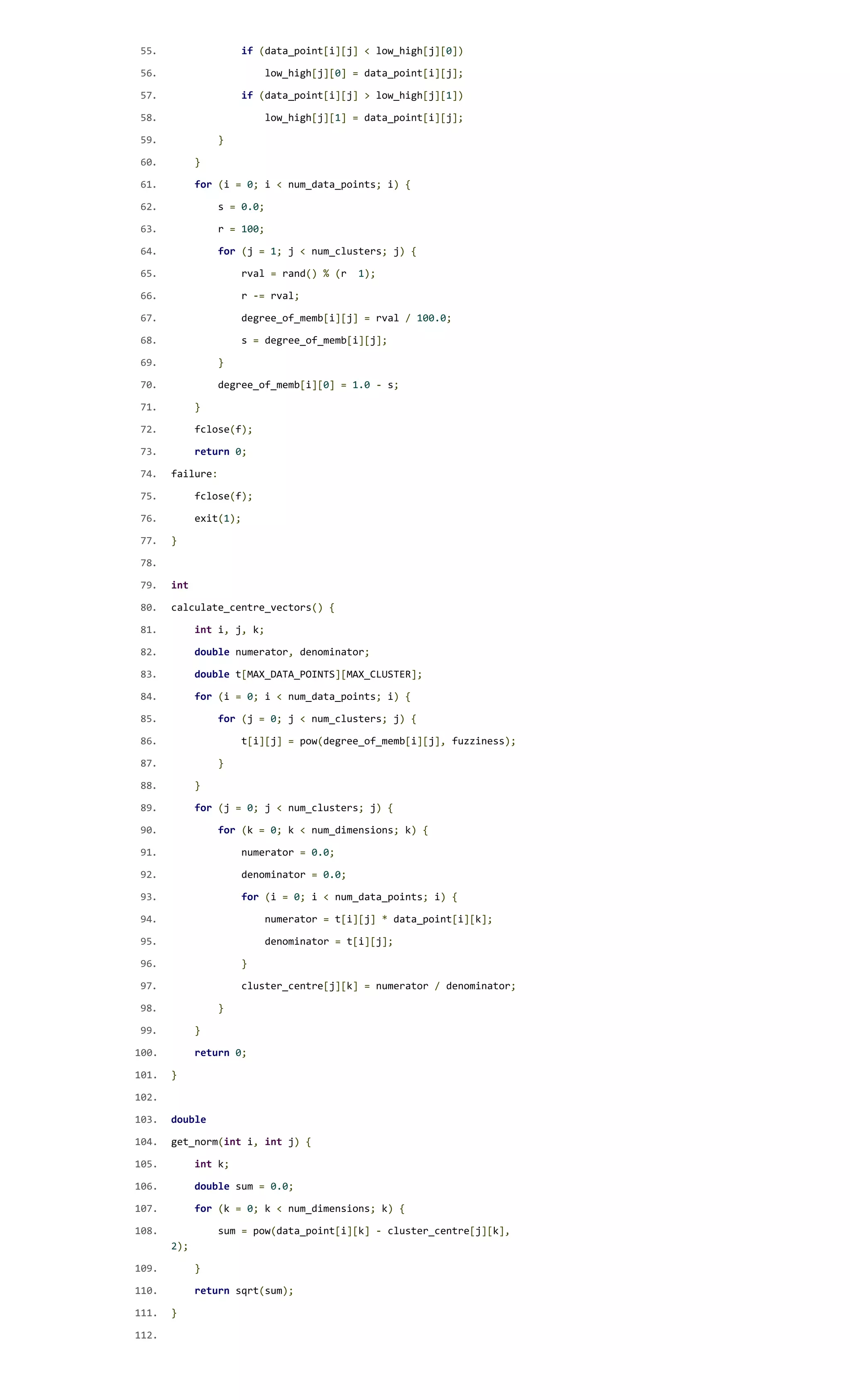 Algoritma Fuzzy C Means Fcm Java C Contoh Program Pdf