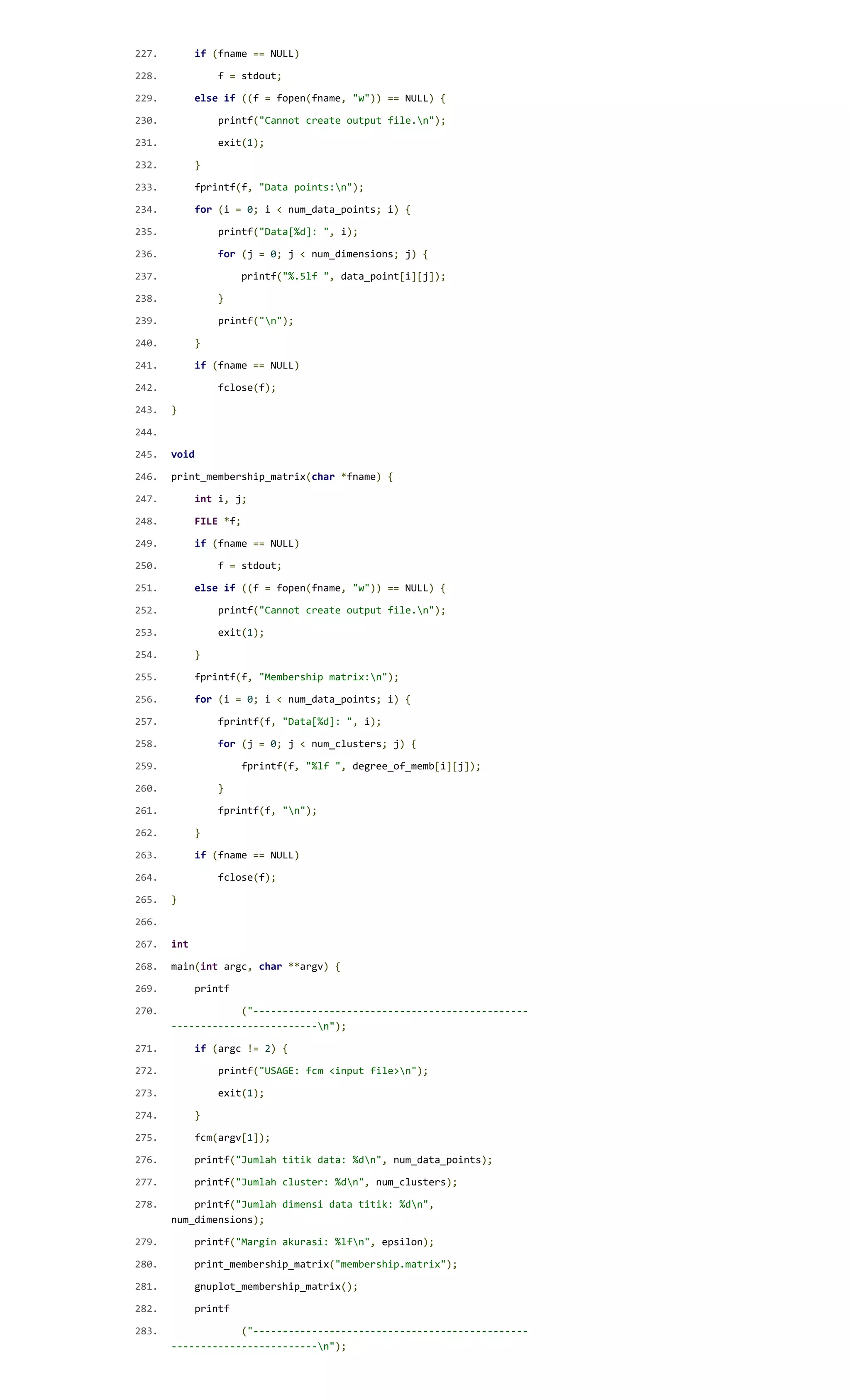 Algoritma Fuzzy C Means Fcm Java C Contoh Program Pdf