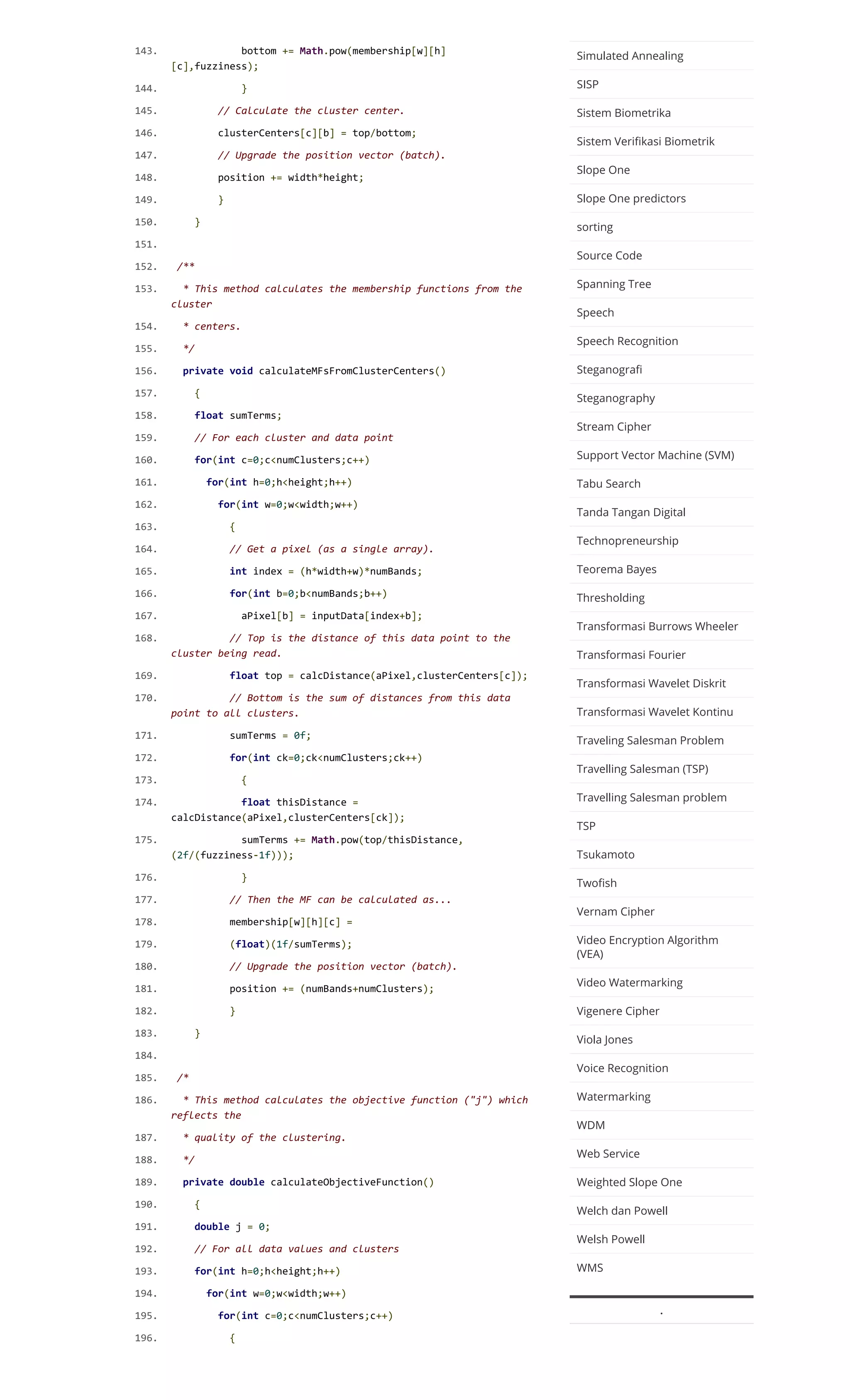 Algoritma Fuzzy C Means Fcm Java C Contoh Program Pdf