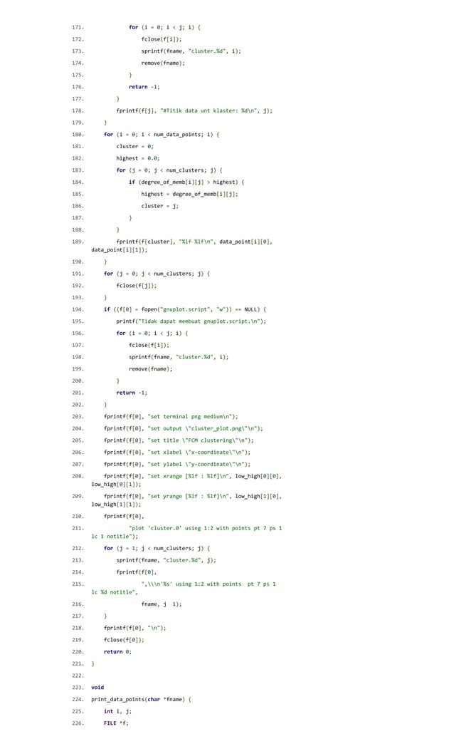 Algoritma fuzzy c means fcm java c++ contoh program | PDF