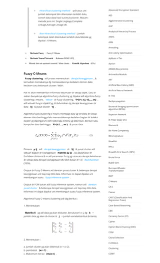 Algoritma fuzzy c means fcm java c++ contoh program | PDF Algoritma fuzzy c means fcm java c++ contoh program | PDF