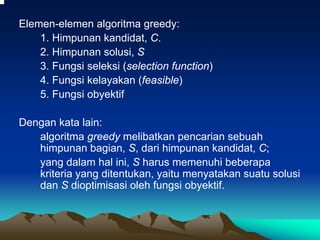 Algoritma greedy | PDF