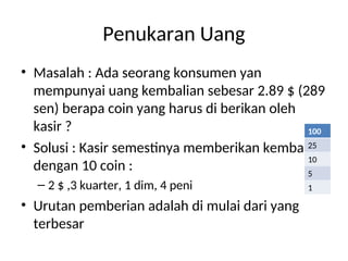 algoritma_greedy.ppt algoritma kelas 11 tik | PPT