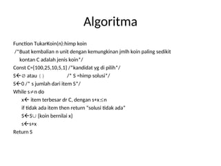 algoritma_greedy.ppt algoritma kelas 11 tik | PPT