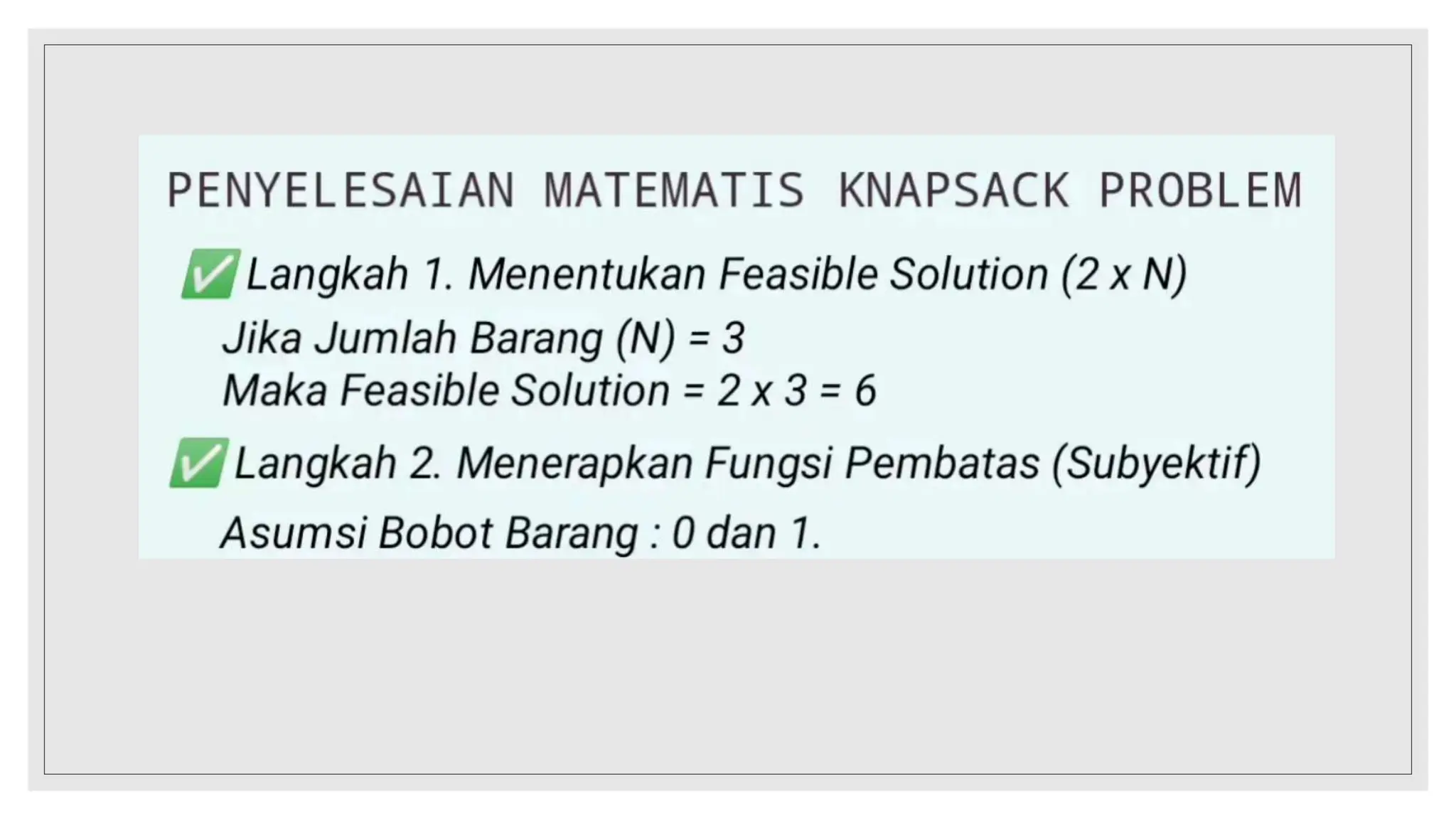 MATERI INFORMATIKA KELAS XI ALGORITMA GREEDY-Knapsack.pptx