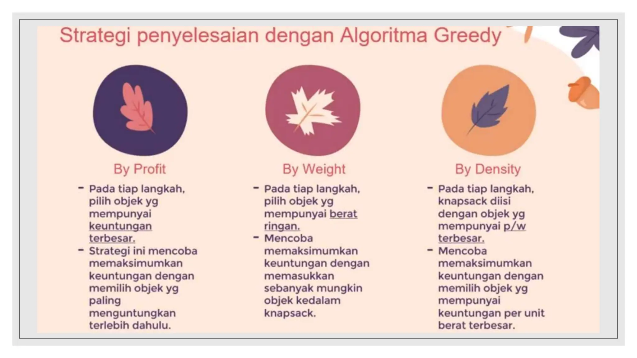 MATERI INFORMATIKA KELAS XI ALGORITMA GREEDY-Knapsack.pptx