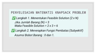 MATERI INFORMATIKA KELAS XI ALGORITMA GREEDY-Knapsack.pptx