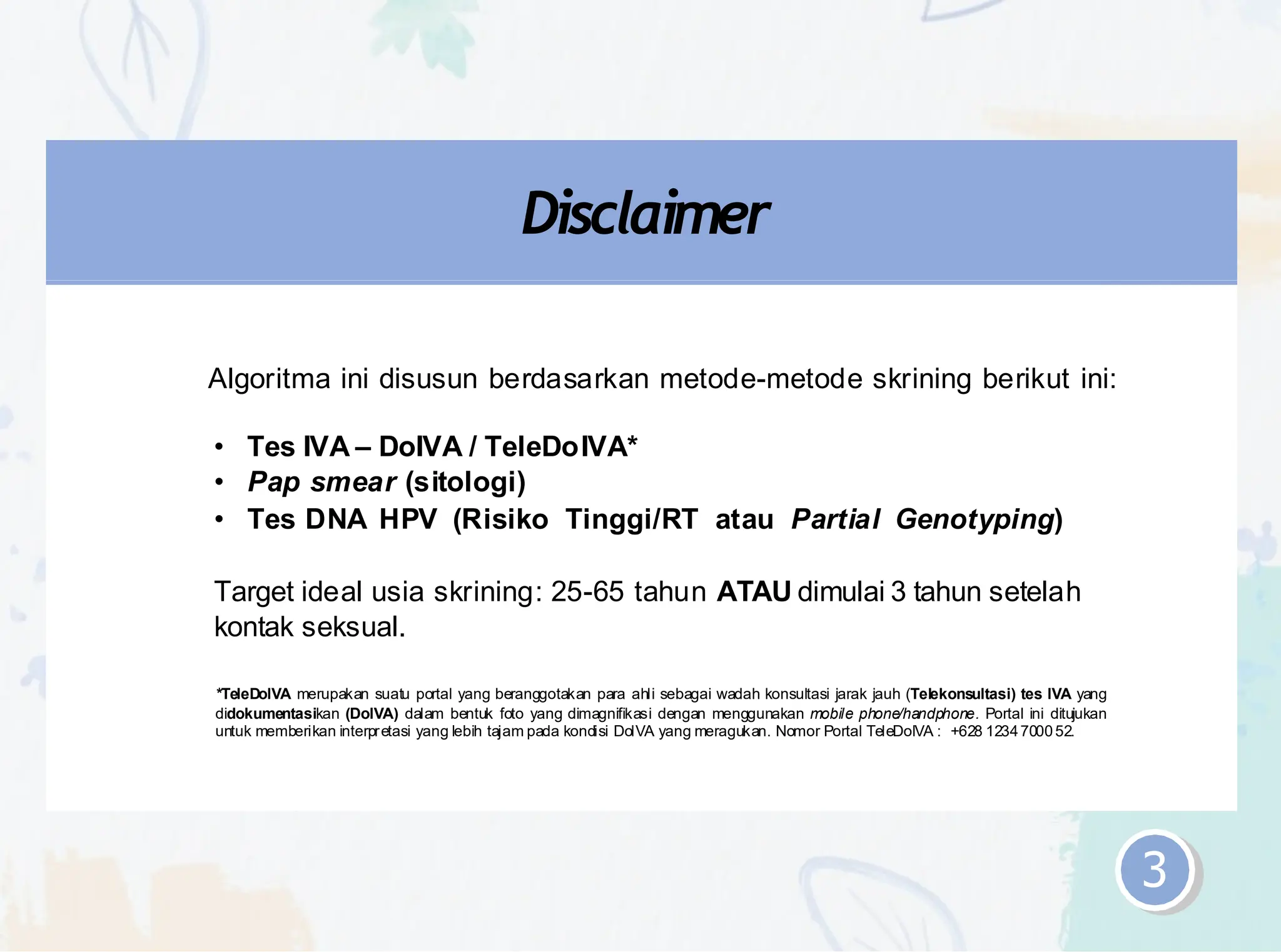 algoritma test iva papsmear co testing hpv dna hogi | PDF