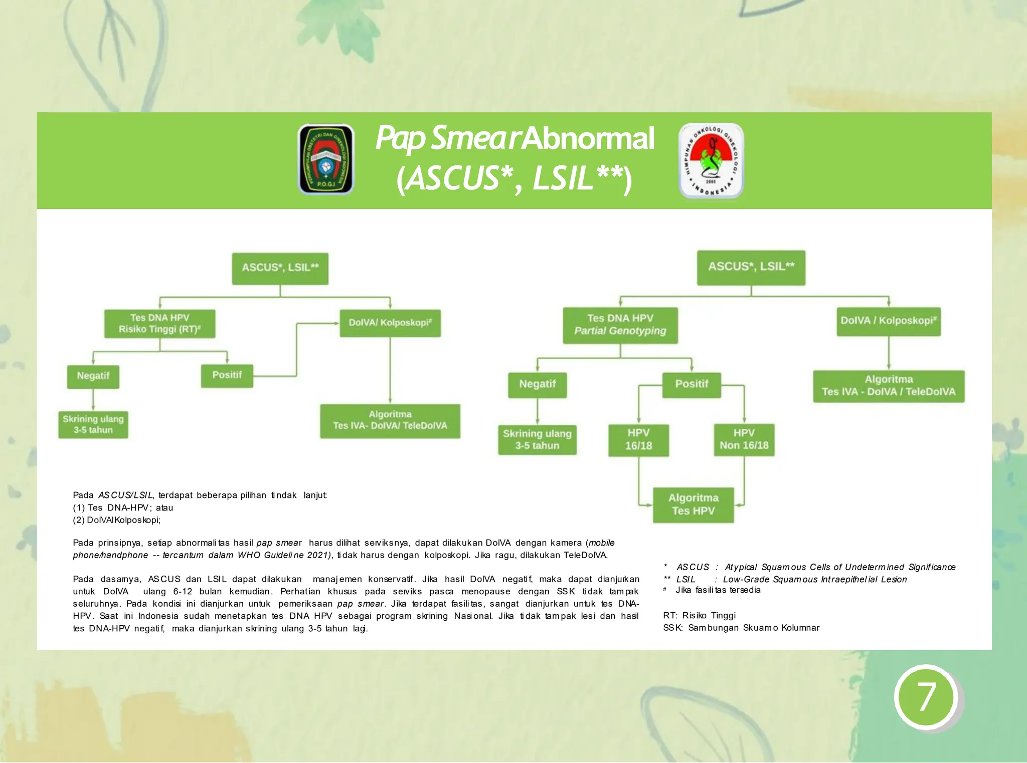 algoritma test iva papsmear co testing hpv dna hogi | PDF