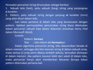 Algoritma Knuth-Morris-Pratt | PPT