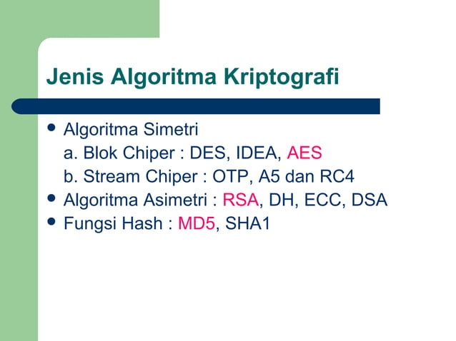 Algoritma kriptografi | PPT