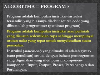 Algoritma pemrograman | PPTX