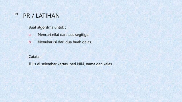 Algoritma Pemrograman Pengantar dan Pengertian Penrtian Dasar | PPT