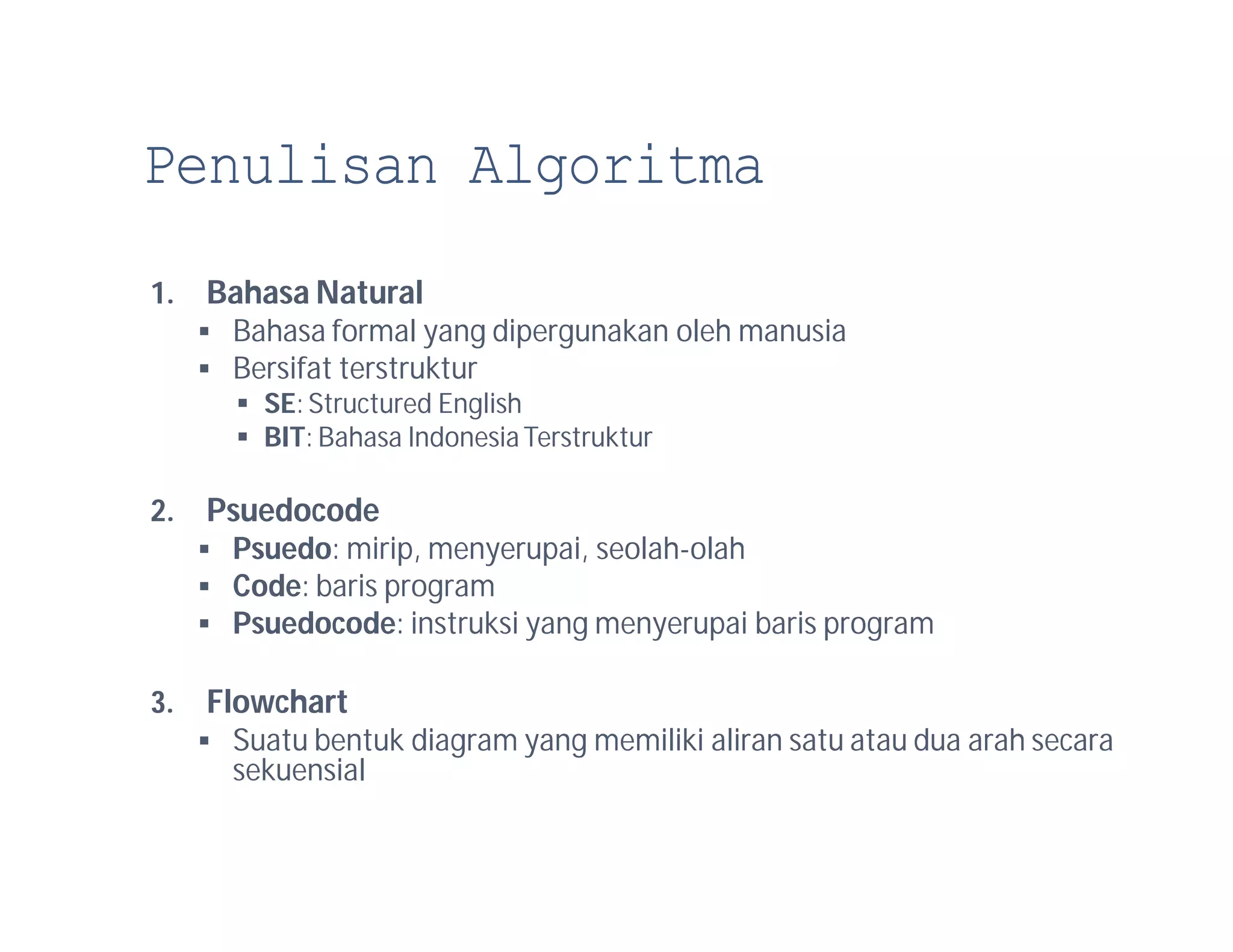 Algoritma & Pemrograman - Pendahuluan | PDF