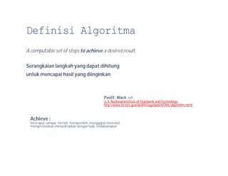 Algoritma & Pemrograman - Pendahuluan | PDF