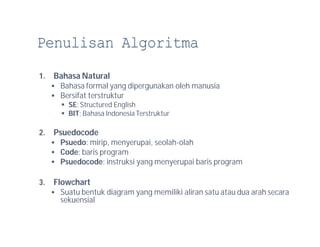 Algoritma & Pemrograman - Pendahuluan | PDF