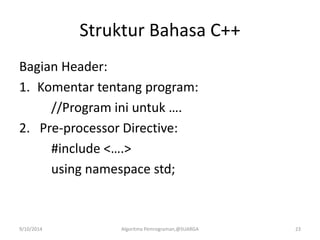 Algoritma pemrograman 2 | PPTX