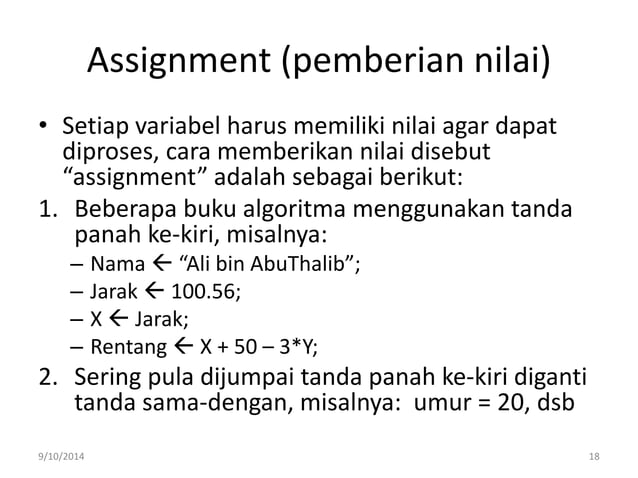 Algoritma pemrograman 4 | PPTX | Programming Languages | Computing