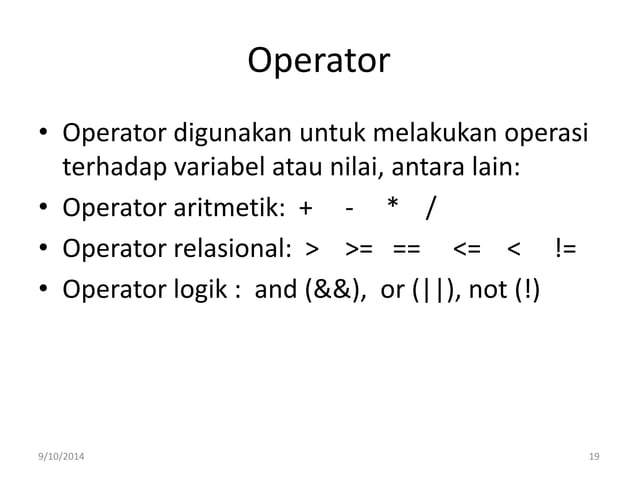 Algoritma pemrograman 4 | PPTX | Programming Languages | Computing