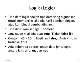 Algoritma pemrograman 4 | PPTX | Programming Languages | Computing