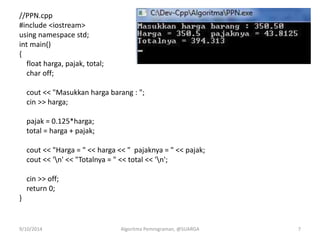 Algoritma pemrograman 6 | PPT