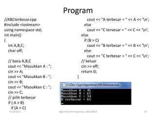 Algoritma pemrograman 7 | PPT