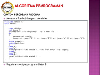 Algoritma Pemograman Looping/Pengulangan | PDF