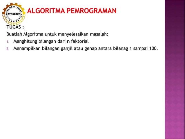 Algoritma Pemograman Looping/Pengulangan | PDF