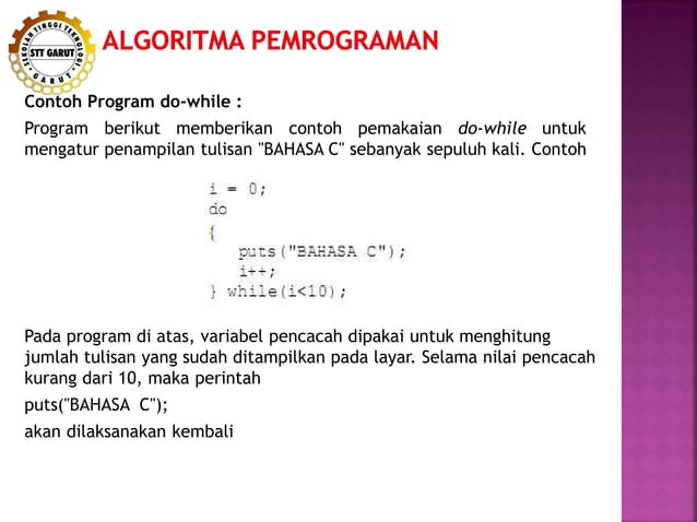 Algoritma Pemograman Looping/Pengulangan | PDF