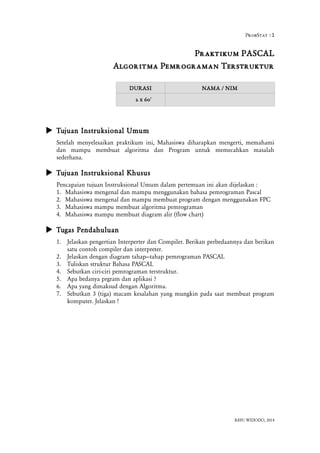 Algoritma pemrograman terstruktur | PDF