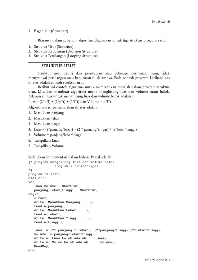 Algoritma pemrograman terstruktur | PDF