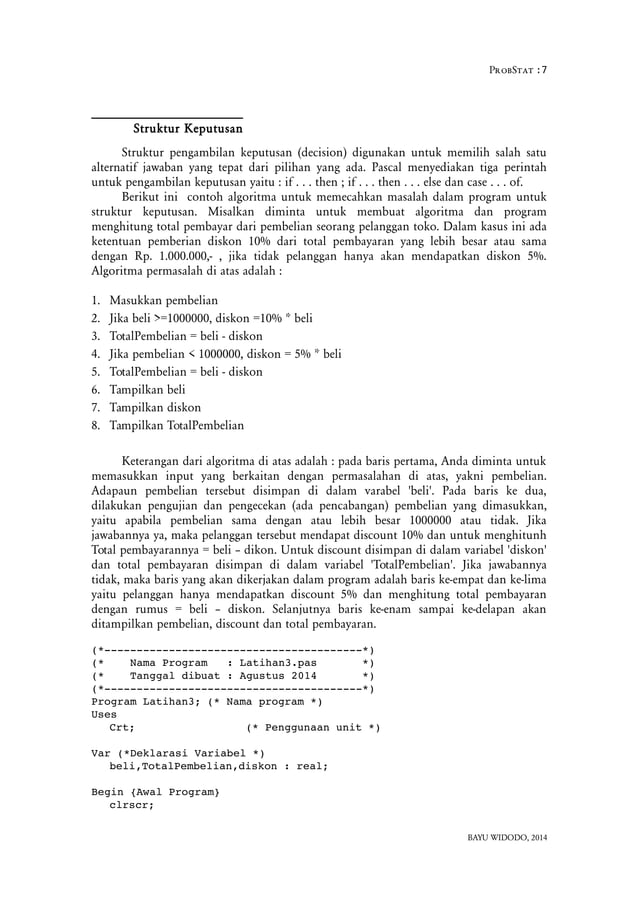 Algoritma pemrograman terstruktur | PDF