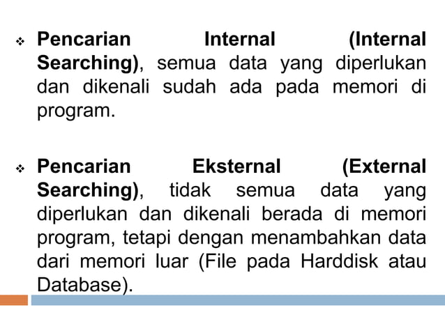 Algoritma pencarian (searching algorithm) | PPTX