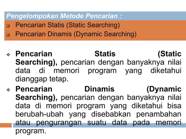 Algoritma pencarian (searching algorithm) | PPTX